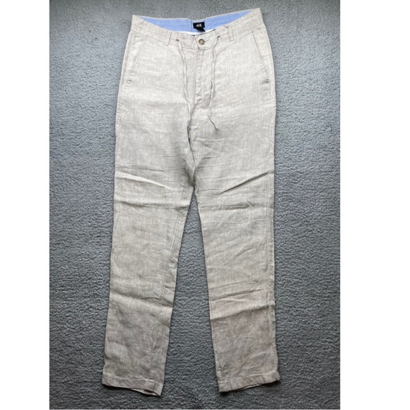 H&M | Pants | Hm Mens Drawstring Pockets 0 Linen Pants Size 30r | Poshmark
